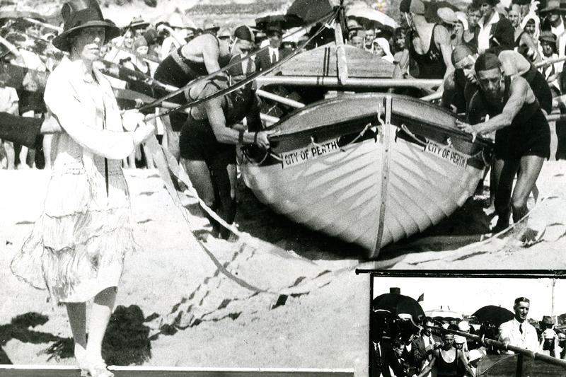 Launching of City of Perth surf life saving boat by Lady Campion 1927 ...